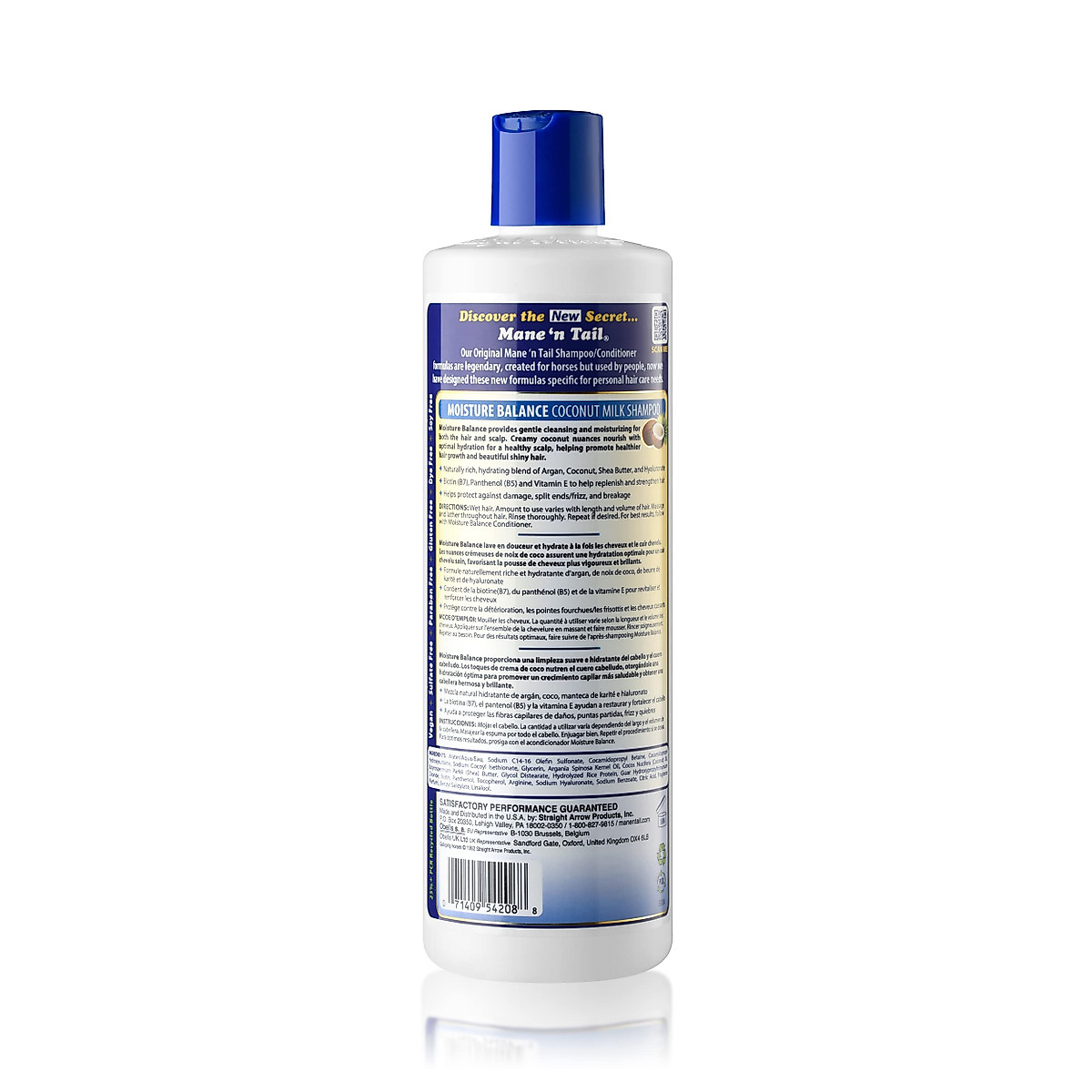 Mane 'n Tail: Moisture Balance Shampoo & Conditioner Coconut Milk & Biotin (20 Oz Each)