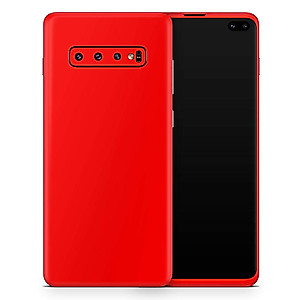DesignSkinz Solid Red Protective Vinyl Decal Wrap Skin Cover Compatible with The Samsung Galaxy S20 (Screen Trim & Back Glass Skin)