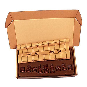 IADUMO Chinese Chess Set,Traditional Xiangqi Board Game with Resin Chess Pieces,Leather Travel Chess Set,Women & Men Gifts for Christmas Thanksgiving Birthday