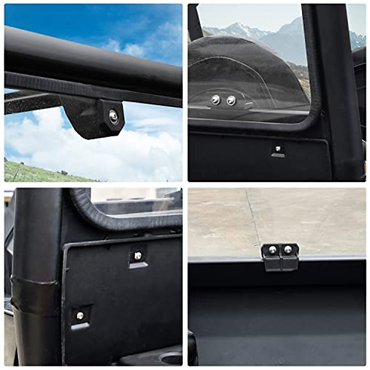 SAUTVS Rear Windshield for Polaris General XP 4 1000, Rear Full Windshield Rear Lock Panel Kit for Polaris General 1000/4 1000 / XP 1000 / XP 4 1000 2016-2022 Accessories, Replace #2881112