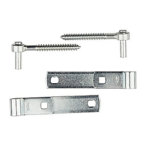 National Hardware N130-005 290BC Screw Hook/Strap Hinges in Zinc plated, 2 pack,6 Inch