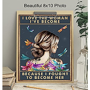 Inspiring Positive Quotes Sayings for Wall Decor - Uplifting Inspirational Encouragement Gifts for Women, Teens, Girls - Motivational Wall Art Posters - Positive Affirmations - Boho Dragonfly Decor