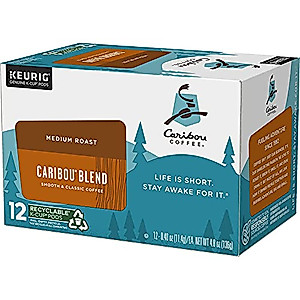Caribou Coffee Caribou Blend Keurig K-Cups Coffee, 12 Count