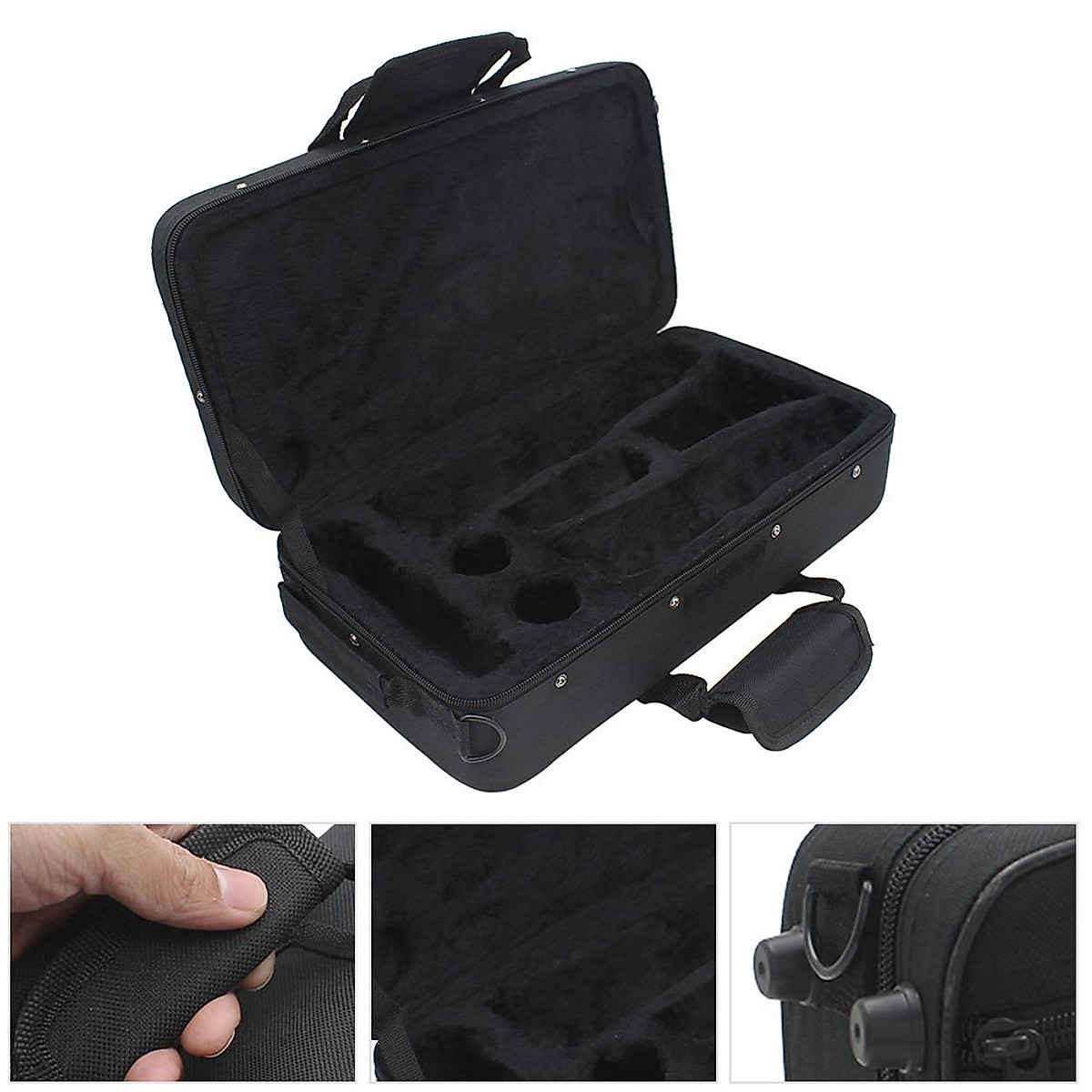Clarinet Gig Bag Uk Sib Accessories,Clarinet Case,Water resistant Clarinet Bag Case Black Foam Padded Thickened Ox Cloth Storage Bag with Strap for Clarinet Case