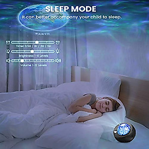 Galaxy Projector Star Projector, 4 in 1 Planet Projector Lights Night Lights Sound Activated for Kid Adult Bedroom with Music Speaker, Voice & Remote Control