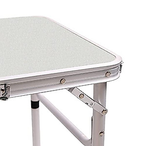 RedSwing Small Folding Table Portable 2 Feet, Small Foldable Table Adjustable Height, Lightweight Aluminum Camping Table, 15.7 in x 23.6 in x 19 in