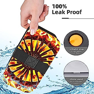 Turning The Flame Adult Lunch Box, Bento Box, With Cutlery Set Of 3, 2 Compartments, Rectangular, Lunch Box For Adults