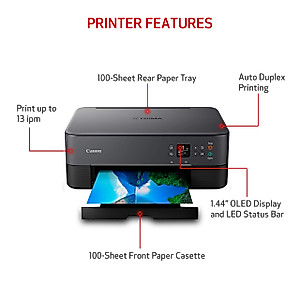 Canon PIXMA TS6420a All-in-One Wireless Inkjet Printer [Print,Copy,Scan], Black