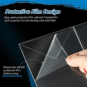 24 Pack Protectors Case Compatible with Funko- 4" Inch Pop Vinyl Figures, Crystal Clear Protectors, Heavy Duty Display Box w/ Protective Film & Locking Tab