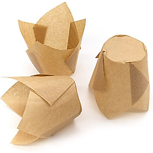 AUEAR, 150 Pack Tulip Cupcake Liners Baking Cups Grease-Proof Wrappers Muffin Paper Liner for Wedding Birthday Party Supply