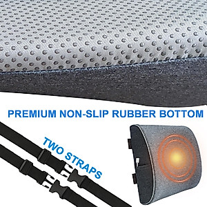 Heated Lumbar Support for Office Chair Memory Foam Back Cushion with Heating Pad for Back Pain Relief, Lumbar Pressure Decompression, Sciatica Pain Release