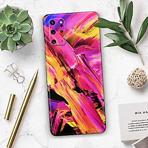 DesignSkinz Blurred Abstract Flow V4 Protective Vinyl Decal Wrap Skin Cover Compatible with The Samsung Galaxy S20 (Screen Trim & Back Glass Skin)