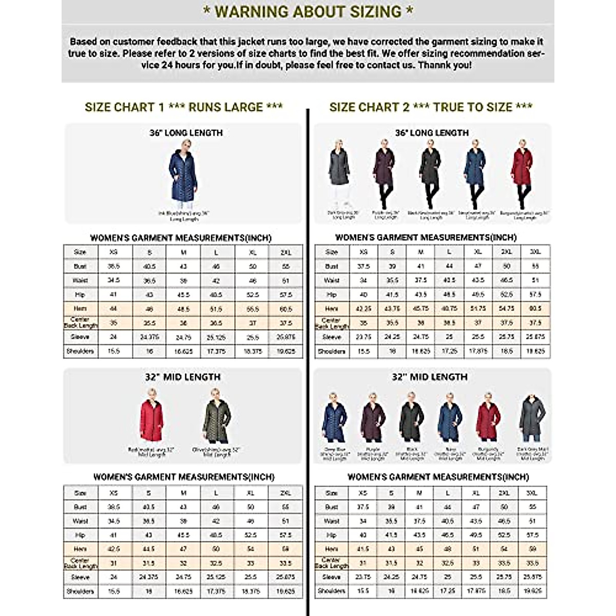 Outdoor Ventures Women's Lightweight Warm Long Puffer Coat with Hood-XL,32"