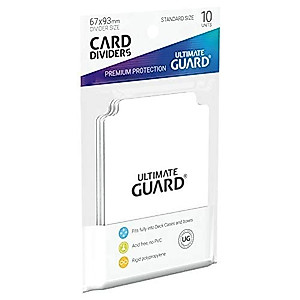 5 Packs Ultimate Guard White Card Dividers (10) Standard Size Value Bundle!