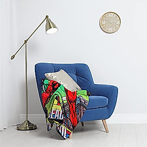 Marvel Deadpool Fleece Throw Blanket| Measures 60 x 45 Inches