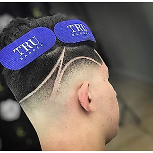 TRU BARBER Hair Grippers Bundle Pack, 6 pieces for Men and Women - Salon and Barber, Hair Clips for Styling, Sectioning, Cutting and Coloring, Nonslip Grips, Hair holder (Blue)