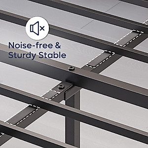 Bestier Queen Bed Frame with Hidden Storage Headboard, Black PU Leather Platform Bed with 2 Dustproof Drawers, 2 Tier Shelves with Charging Station, Dual LED Light, No Box Spring Needed, Easy Assembly