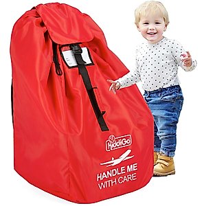 Kiddi Go Car Seat Travel Bag For Airplane | Airport Gate Check Bag Approved. Universal Size, Baby Infant Seat Travel Bag Cover With Padded Adjustable Straps