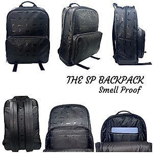 The SP Backpack in All Black Smell Proof BackPack