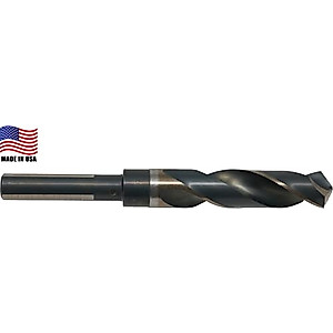 Cle-Line C17032 17/32 in. x 6 in. Black and Gold Oxide Finish High Speed Steel 118-Degree Split Point Reduced Shank Twist Drill Bit (1-Pack)