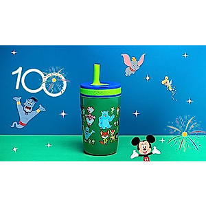 Zak Designs Disney 100 Anniversary Limited Edition Kelso Toddler Cups For Travel or At Home, 12oz Vacuum Insulated Stainless Steel Sippy Cup With Leak-Proof Design (Disney and Pixar)