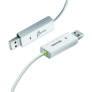 j5create JUC100 Data, Keyboard, and Mouse Sharing/Transfer USB Cable [ Wormhole Switch Windows to Windows ] Transfer Data Between 2 Windows PC