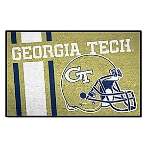 FANMATS 18741 Georgia Tech Yellow Jackets Starter Mat Accent Rug - 19in. x 30in. | Sports Fan Home Decor Rug and Tailgating Mat Uniform Design