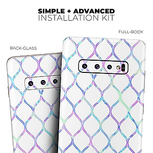 DesignSkinz Iridescent Dahlia v7 Protective Vinyl Decal Wrap Skin Cover Compatible with The Samsung Galaxy S20 (Screen Trim & Back Glass Skin)