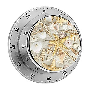 Kitchen Timer Seashells Magnetic Countdown Clock for Cooking Teaching Studying