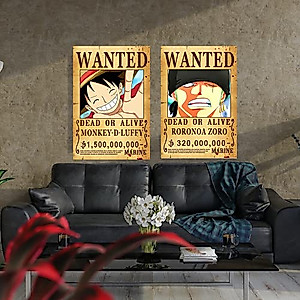FOTNDS 10pcs New Edition 28.5cm×19.5cm OP Pirate Anime Wanted Poster