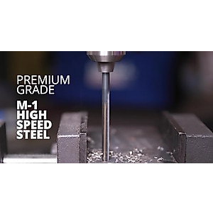 Drill America 37/64" Reduced Shank High Speed Steel Black & Gold Contractor Drill Bit with 3-Flat 1/2" Shank, KFD3F Series