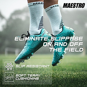 Maestro Grip Socks – Anti-Slip Socks for Men and Women – Soccer, Football, Basketball, Hockey Non-Slip Socks (as1, alpha, s, regular, regular, Black)