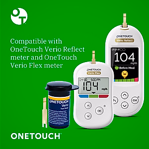 OneTouch Verio Test Strips for Diabetes Value Pack - 180 Count - for Blood Sugar Monitor - Home Self Glucose Testing - 6 Boxes, 30 Strips Per Pack