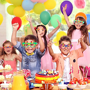 Fowecelt 12 Pcs DIY Building Bricks Glasses Building Blocks Games for Kids Birthday Party Favors Supplies, Boys Girls Carnival Party Games Decor