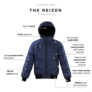 Triple F.A.T. Goose Reizen Puffer Jacket Men - Down Jacket Men - Mens Down Jackets Coats - Mens Down Jacket - Bubble Coat (Black, Medium)