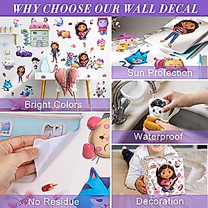 Anime Wall Decals Removable Peel and Stick Wall Decoration Stickers, Ideal for Boys Girls Bedroom Bathroom Living Room Kitchen Nursery Playroom Bedroom Background Wall Decor