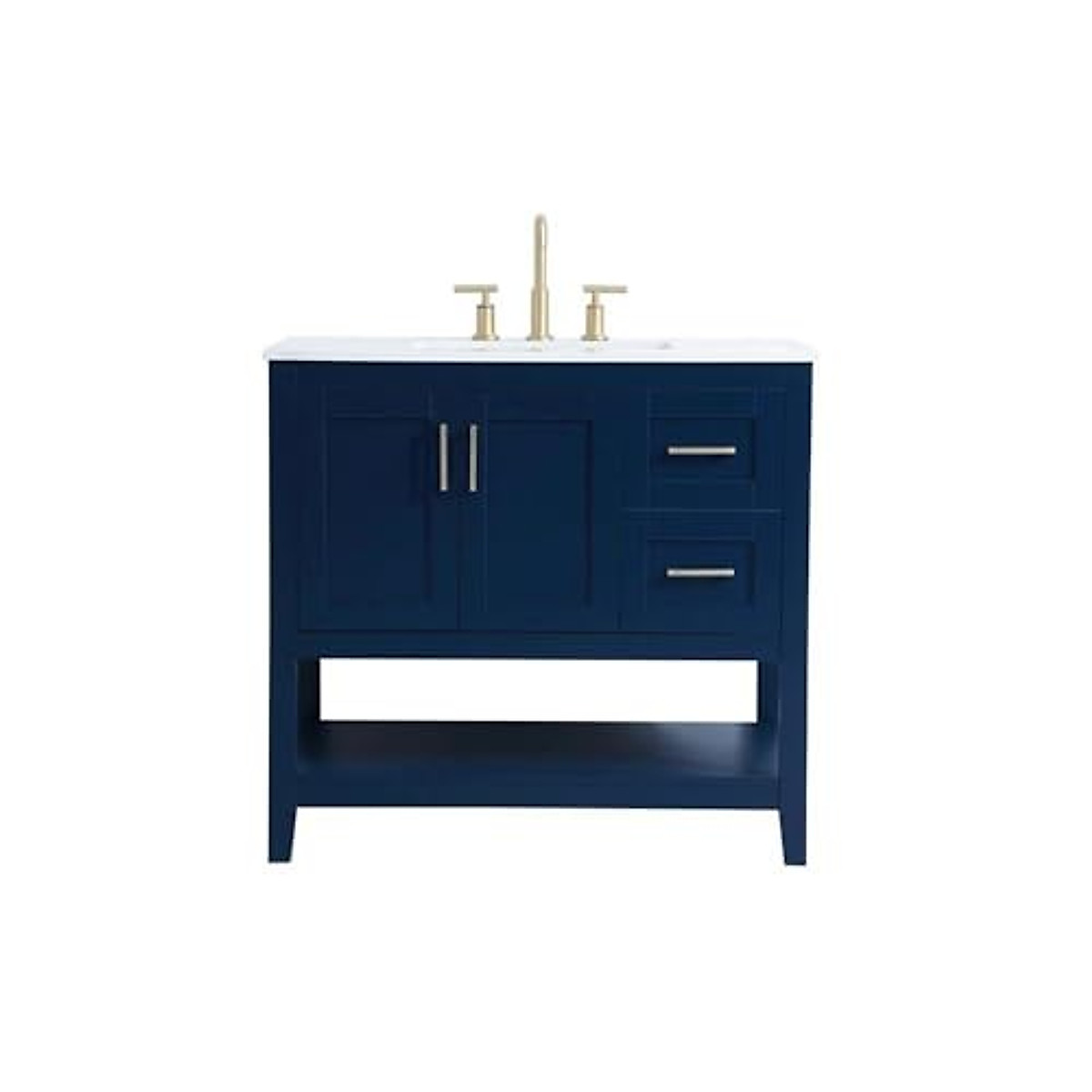 Elegant Kitchen and Bath 36 inch Single Bathroom Vanity Cabinet - Blue