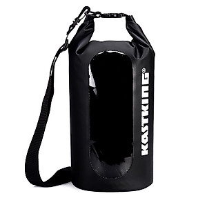 KastKing Dry Bags,100% Waterproof Storage Bags,Military Grade Construction for Swimming,Kayaking,Boating,Hiking,Camping,Fishing, Biking,Skiing,Black,30L