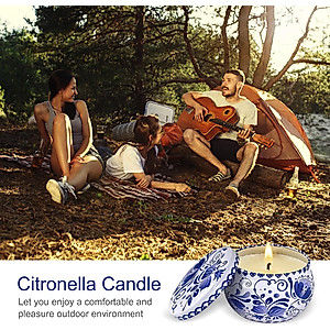 Citronella Candles Outdoor Indoor - 4pack 20OZ Scented Candles Set, Natural Soy Wax Citronella Candles for Garden Patio Yard Home Balcony Camping Backyard