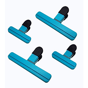 Bag Sealing Clips for Food, Seal Food Storage Bag Clip, Kitchen Chip Bag Clips, Snack Bags, Plastic Cap Sealer Clips, Great for Kitchen Food Storage and Organization (Blue)