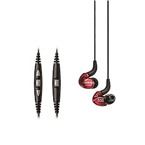 Shure SE535LTD Limited Edition Red Sound Isolating Earphones with Remote (Old Model) + Microphone