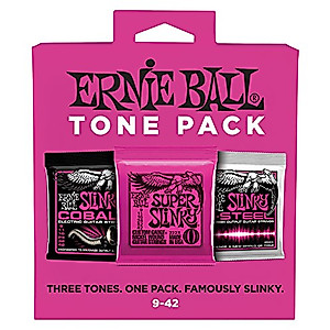 Ernie Ball Super Slinky Electric Tone Pack Guitar Strings, 9-42 Gauge (P03333)