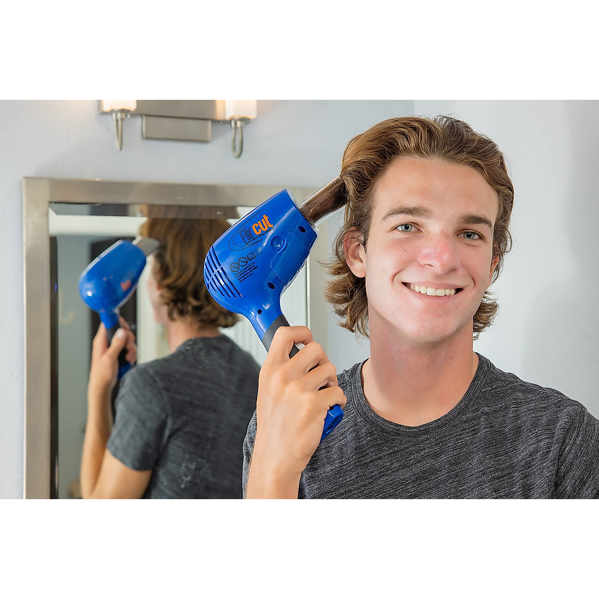 AirCut | User Friendly DIY Personal Haircutting System | Cuts 1/4” - 4” | Portable Trimmer | Everything Included No Separate Vacuum | 3' Power Cord Extender