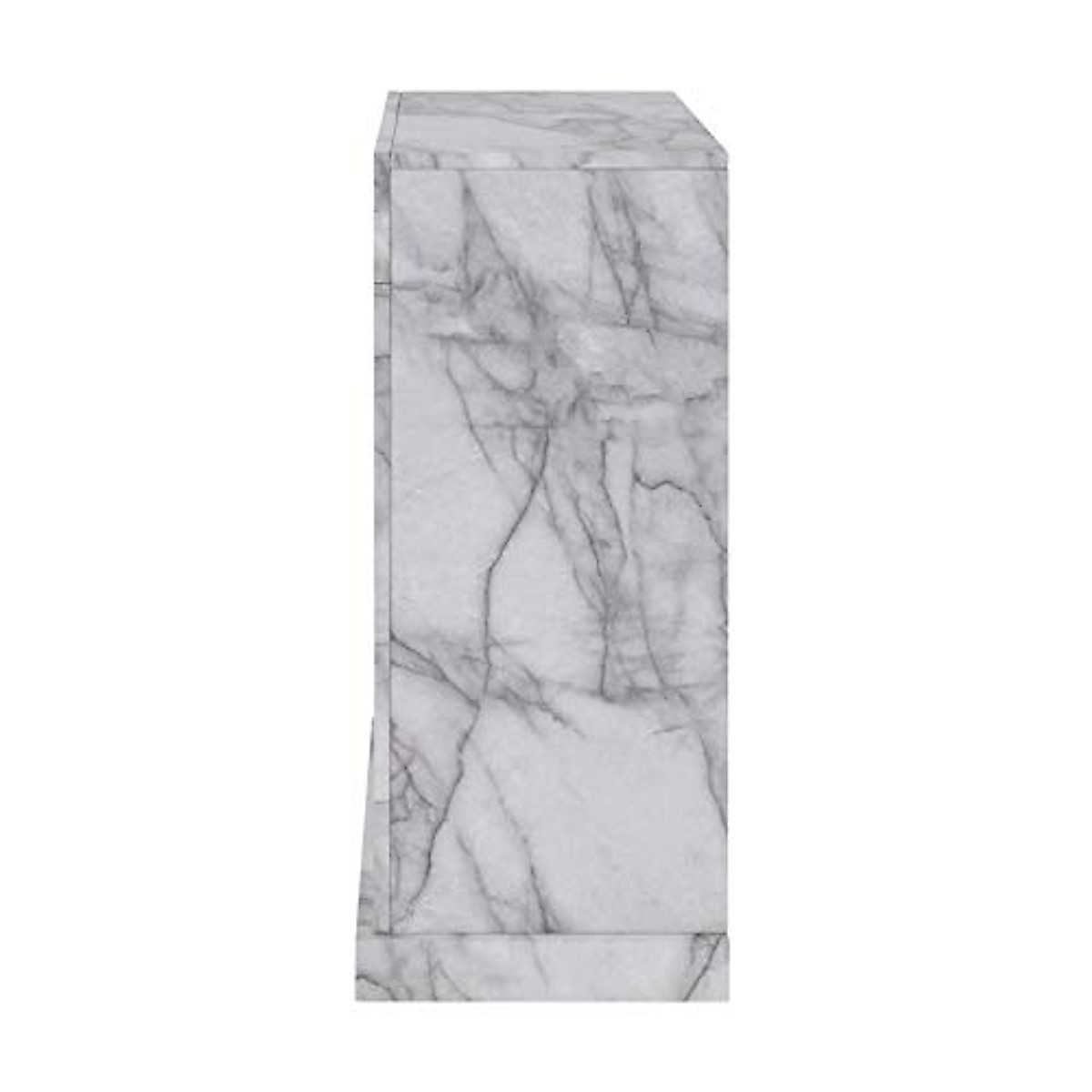 SEI Furniture Dendale Faux Marble Electric Fireplace, New White-Gray Veining