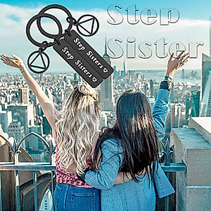 MAOFAED Women Sobriety Gift Addiction Recovery Gift Sisters Recovery gift Step Sisters AA Gift Gift for Her (AA step sister black)