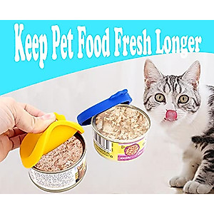 COMTIM Small Size Cat Food Can Lids, 2 Pack Silicone Cat Food Can Lids Covers for Small Cans 3 oz 2.5 oz
