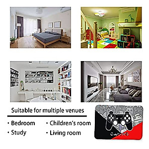3D Gamer Carpet Decor Large Game Area Rugs Game Printed Living Room Mat Bedroom Controller Player Boys Gifts Home Non-Slip Crystal Floor Polyester Mat 59x79inches