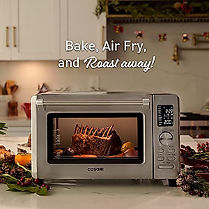 COSORI Air Fryer Toaster CS125-AO 11-in-1 Convection Oven Countertop 12 inch Pizza, 6 Slices of Toast, 30 Recipes & 4 Accessories Included, Smart-WiFi, 26.4QT, Stainless Steel