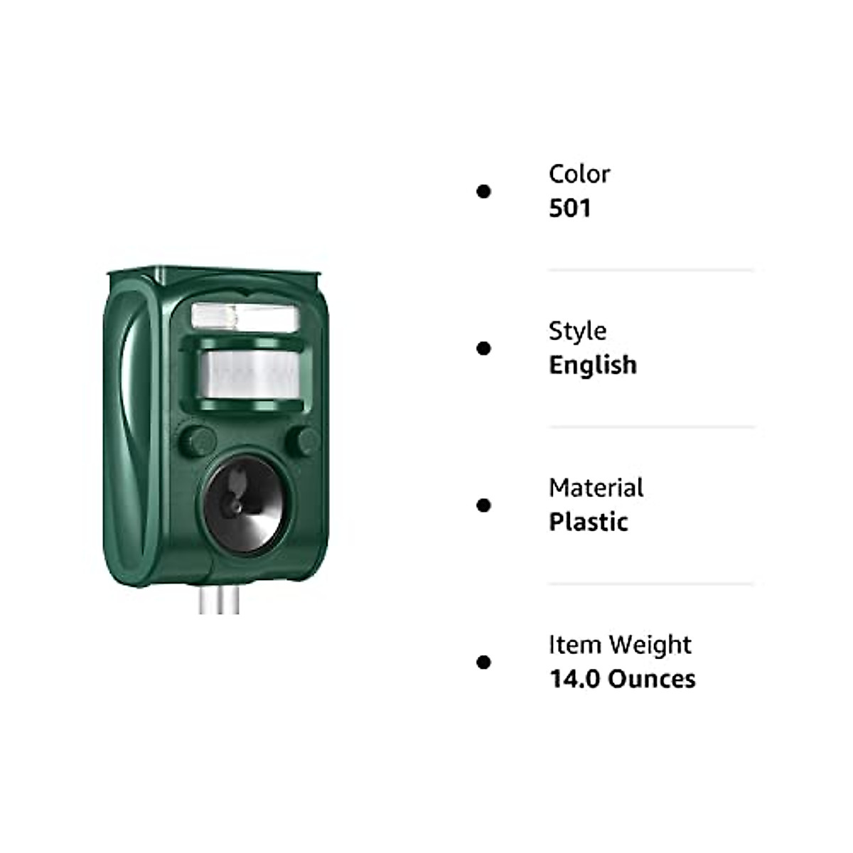 AMIATCH Solar Ultrasonic Animal Repeller, Motion Detection, LED Flashing Light, Cat Repellent Outdoor, Dog, Squirrel, Raccoon, Skunk, Rabbit, Rodent, Fox, Deer, etc.