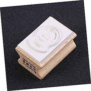 EXCEART Christmas Craft Stamp 2pcs Holiday Stamp Letter Crafts Stampers Wooden Stamper Stampers Party Favors Seal Die Christmas Party Favors Xmas Stamp